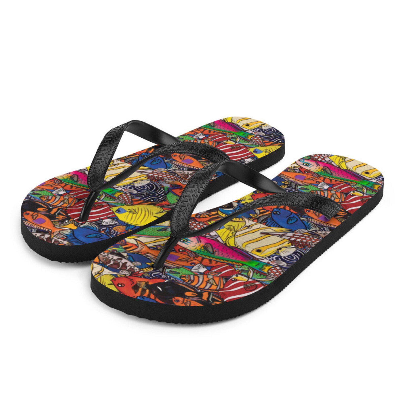 Marine Fish Flip-flops, Saltwater Fish Gift, Aquarist, - Etsy