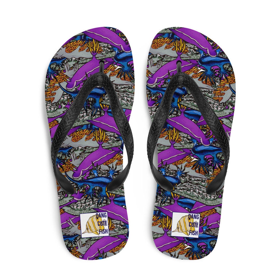 Nudibranch Flip-flops, Sea Slug Flip Flop, Marine Biology Flip Flops ...