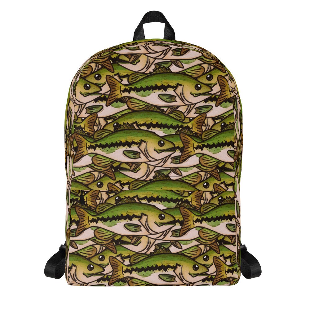 Largemouth Bass Backpack - North American Fish Bag, Native Fish Gift - Etsy