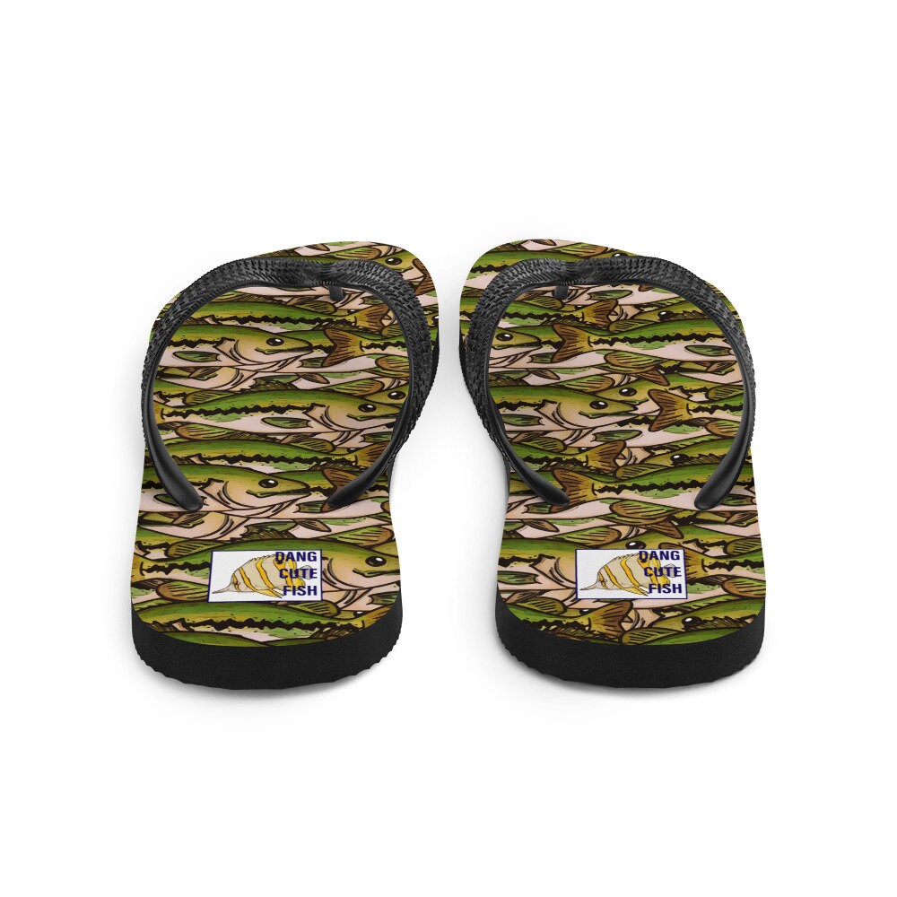 Largemouth Bass Flip Flops, Flip-flops, Gift, Lake Fish - Etsy
