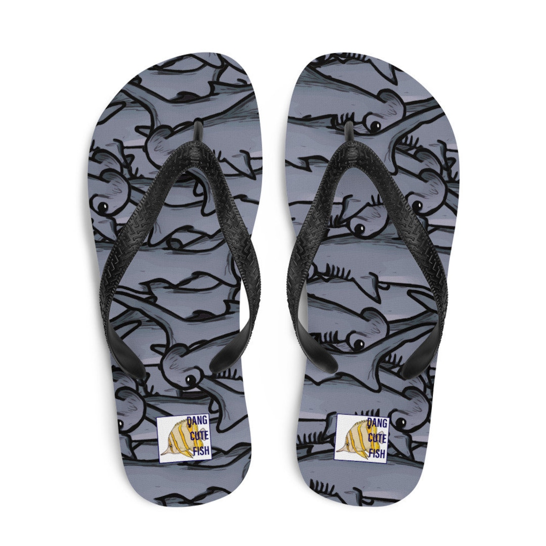Bonnethead Shark Flip Flop, Flip-flops, Elasmobranch Flip Flops, Shark ...