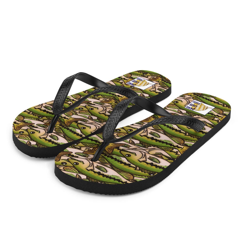 Largemouth Bass Flip Flops, Flip-flops, Gift, Lake Fish - Etsy