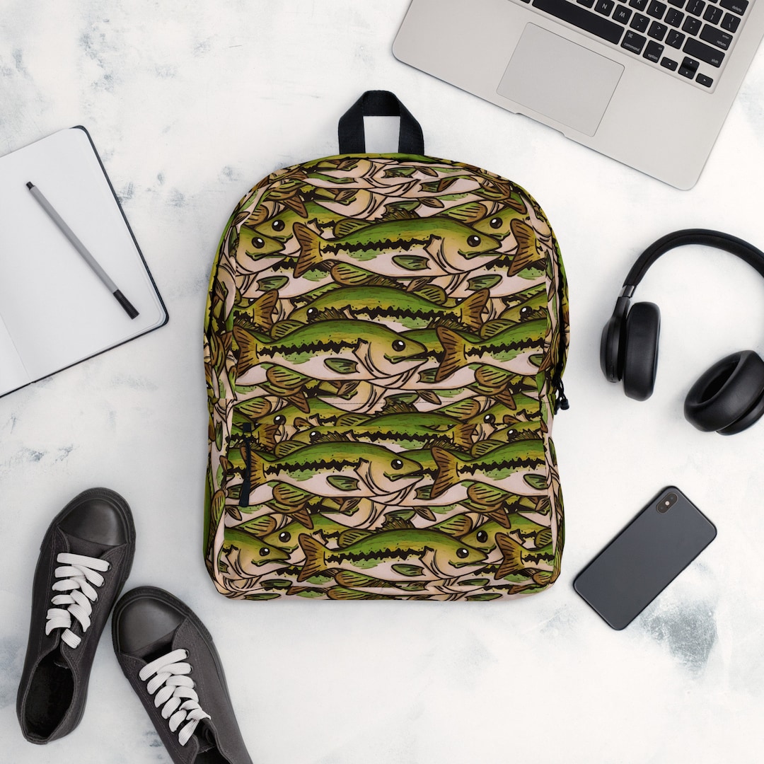Largemouth Bass Backpack - North American Fish Bag, Native Fish Gift - Etsy