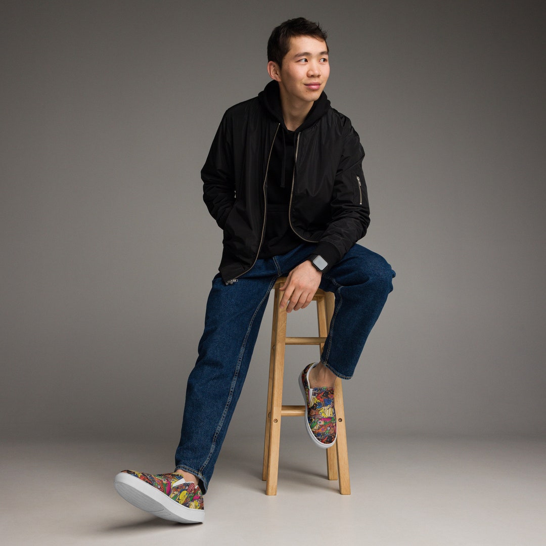 Marine Fish Shoes, Men’s Slip-on Canvas Shoes, Saltwater Fish Shoes ...