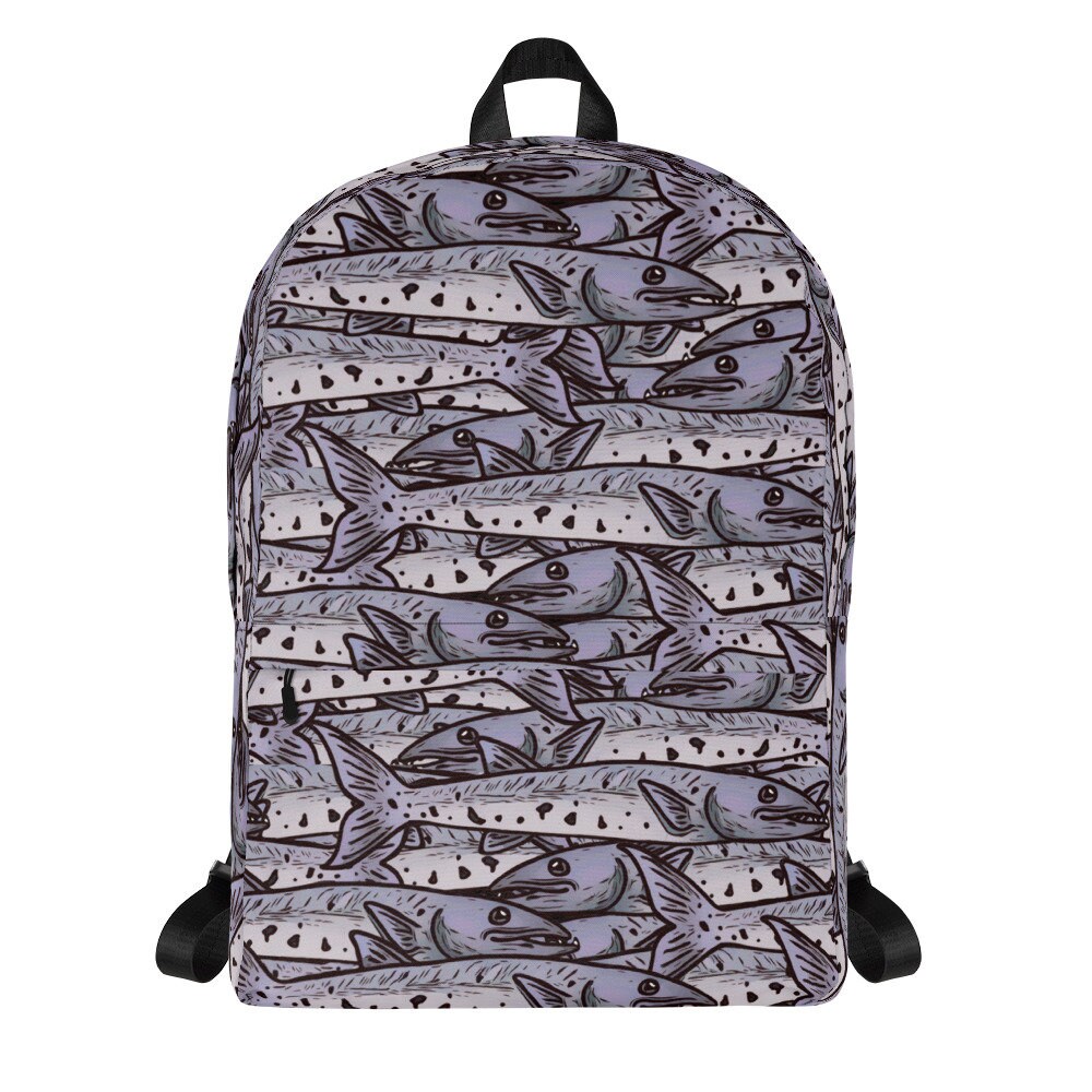 Barracuda Backpack, Barracuda Gift, Bookbag, Marine Biology - Etsy
