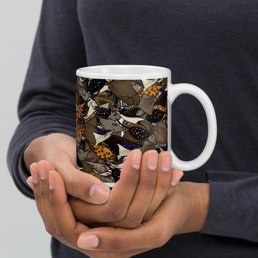 Stingray Mug, Stingray Coffee Cup, Elasmobranch Mug, Elasmobranch ...