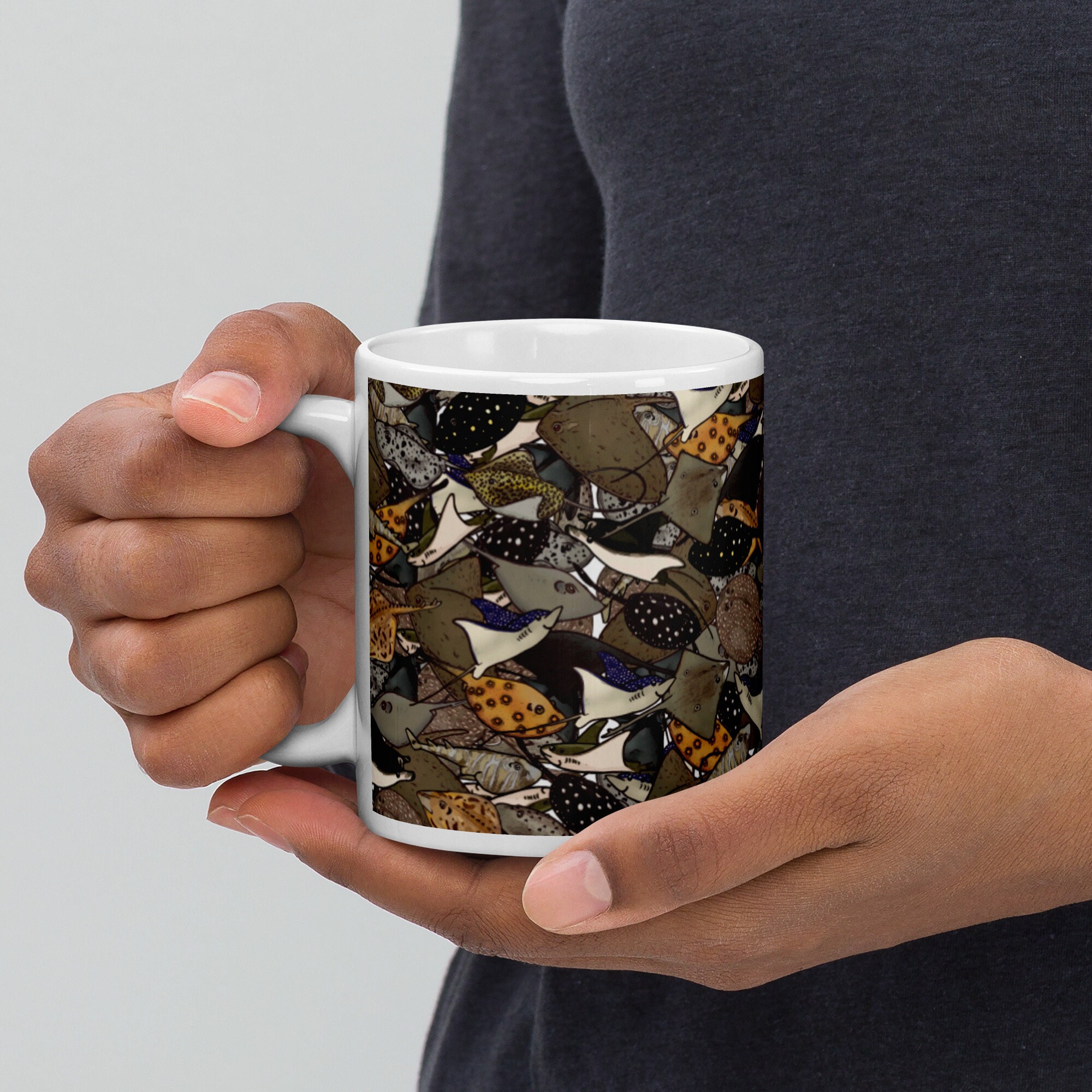 Stingray Mug, Stingray Coffee Cup, Elasmobranch Mug, Elasmobranch ...