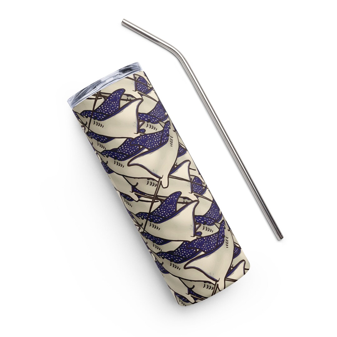 Spotted Eagle Ray Tumbler, Stainless Steel Tumbler, Stingray, Coffee ...