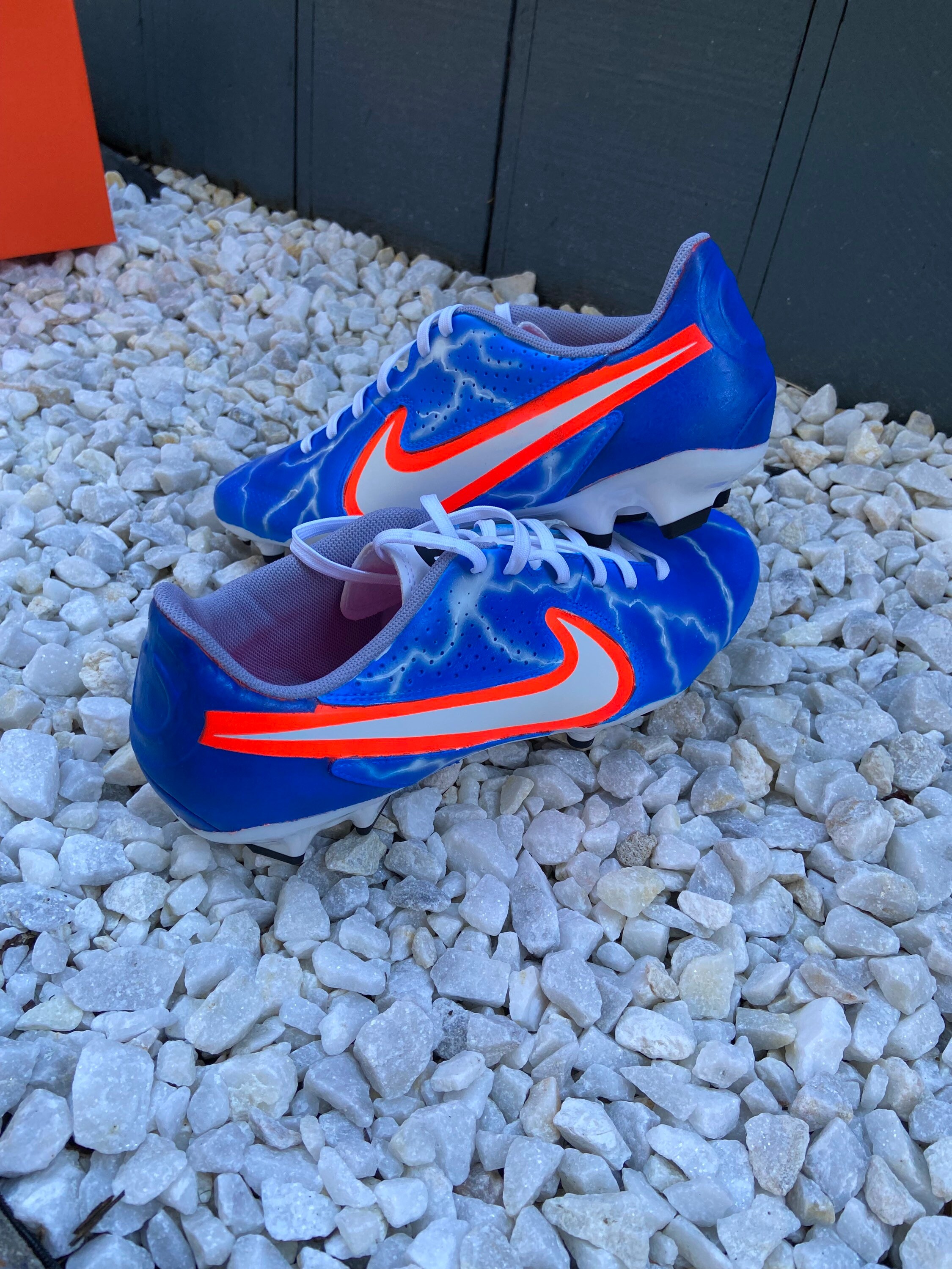 Custom Lightning Football/soccer/baseball Cleats - Etsy