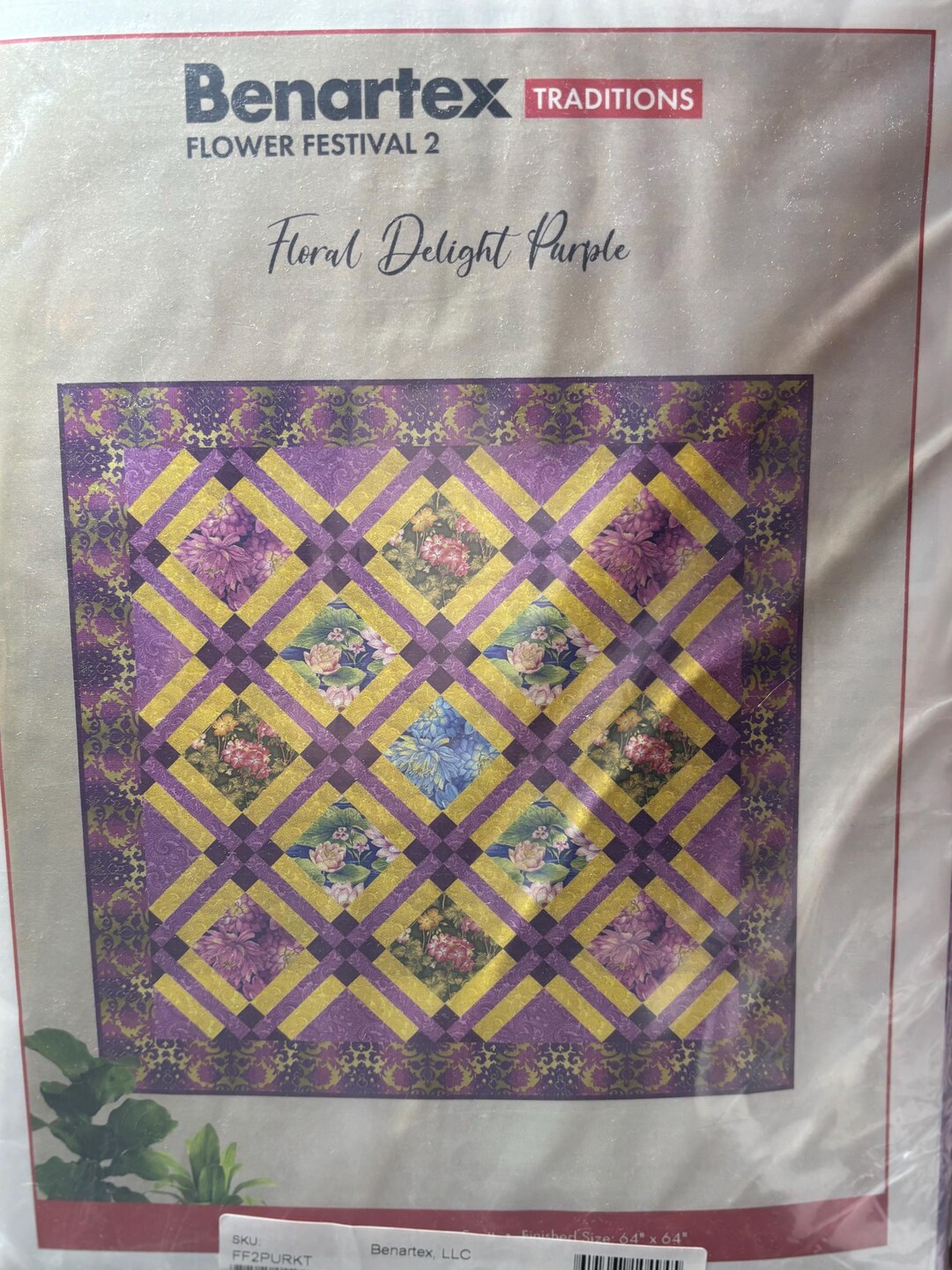 Floral Delight Purple Quilt Kit - Etsy