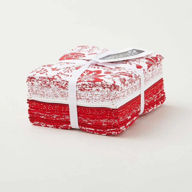 Garden Redwork Fat Quarter Bundle - Etsy
