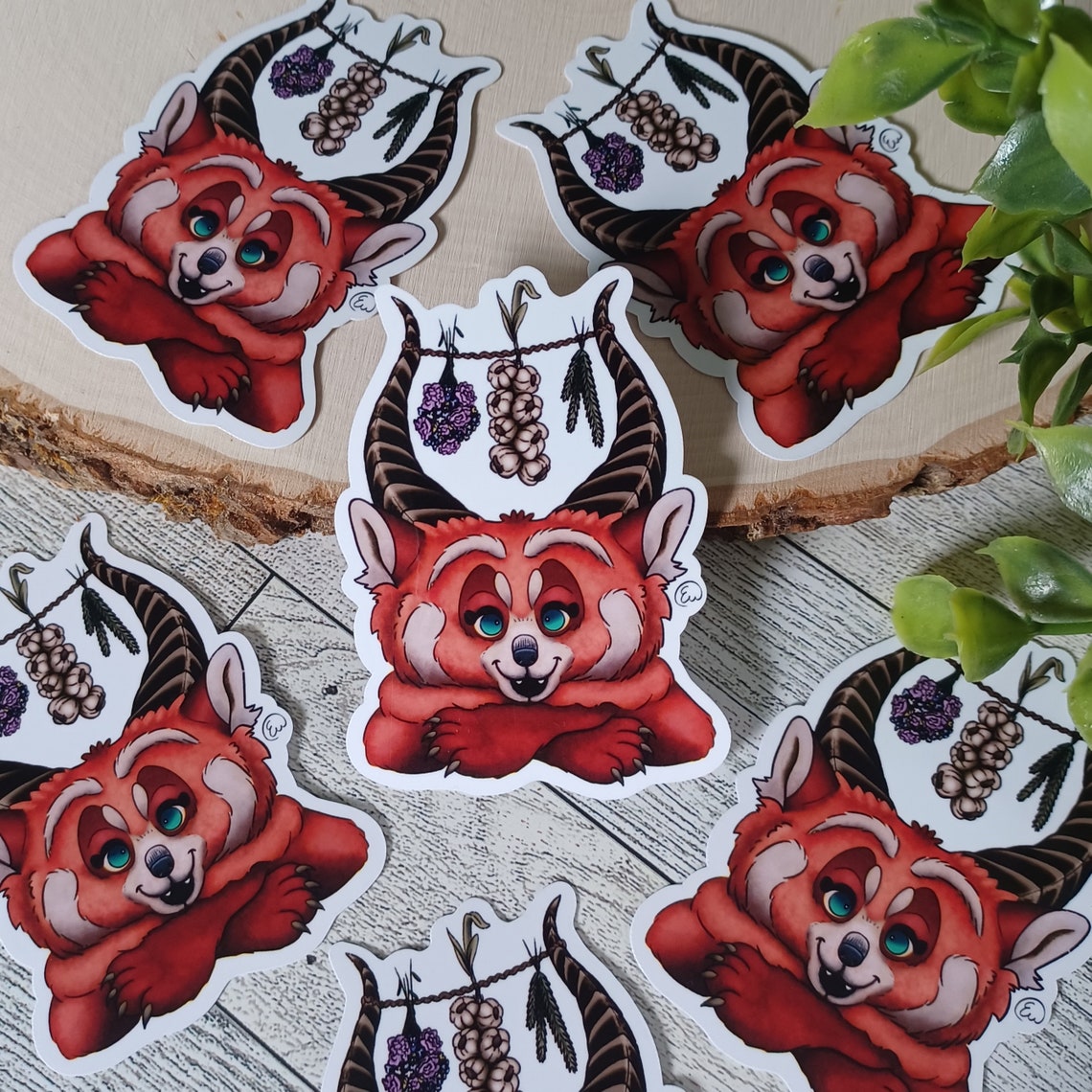 Hybrid Red Panda Critter Sticker / Vinyl Herbalist Friendo / Waterproof ...