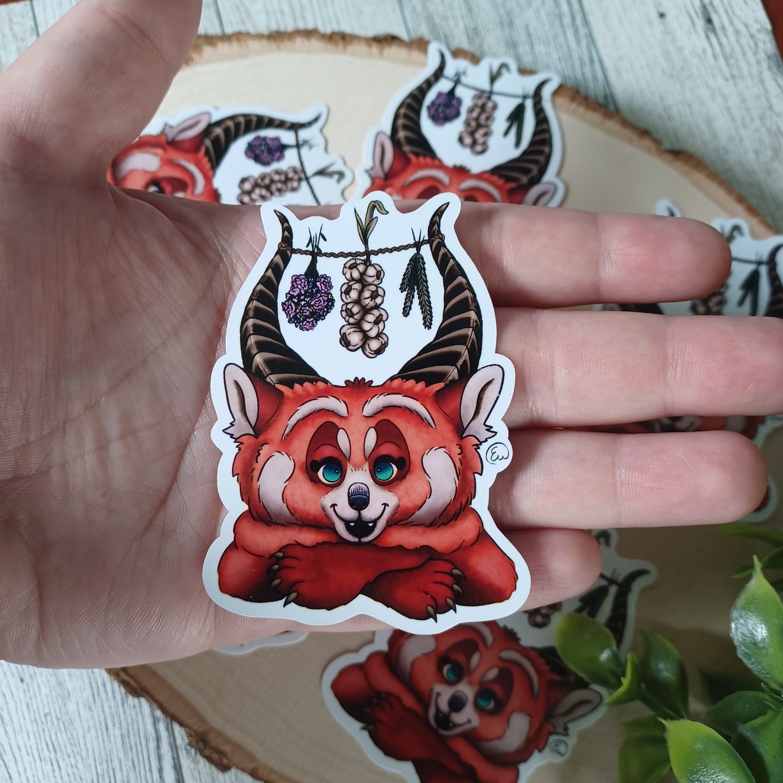 Hybrid Red Panda Critter Sticker / Vinyl Herbalist Friendo / Waterproof ...