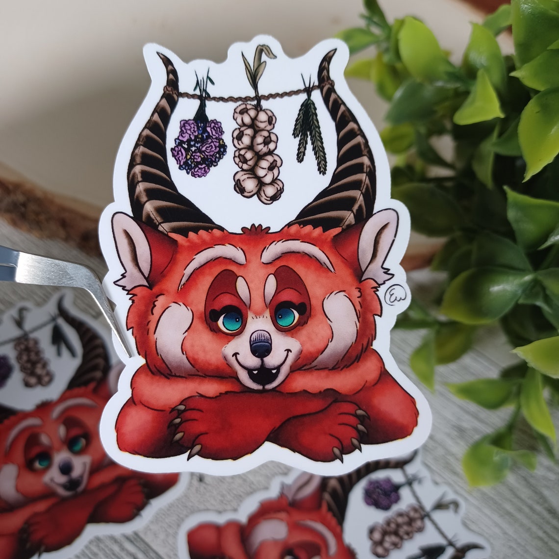 Hybrid Red Panda Critter Sticker / Vinyl Herbalist Friendo / Waterproof ...