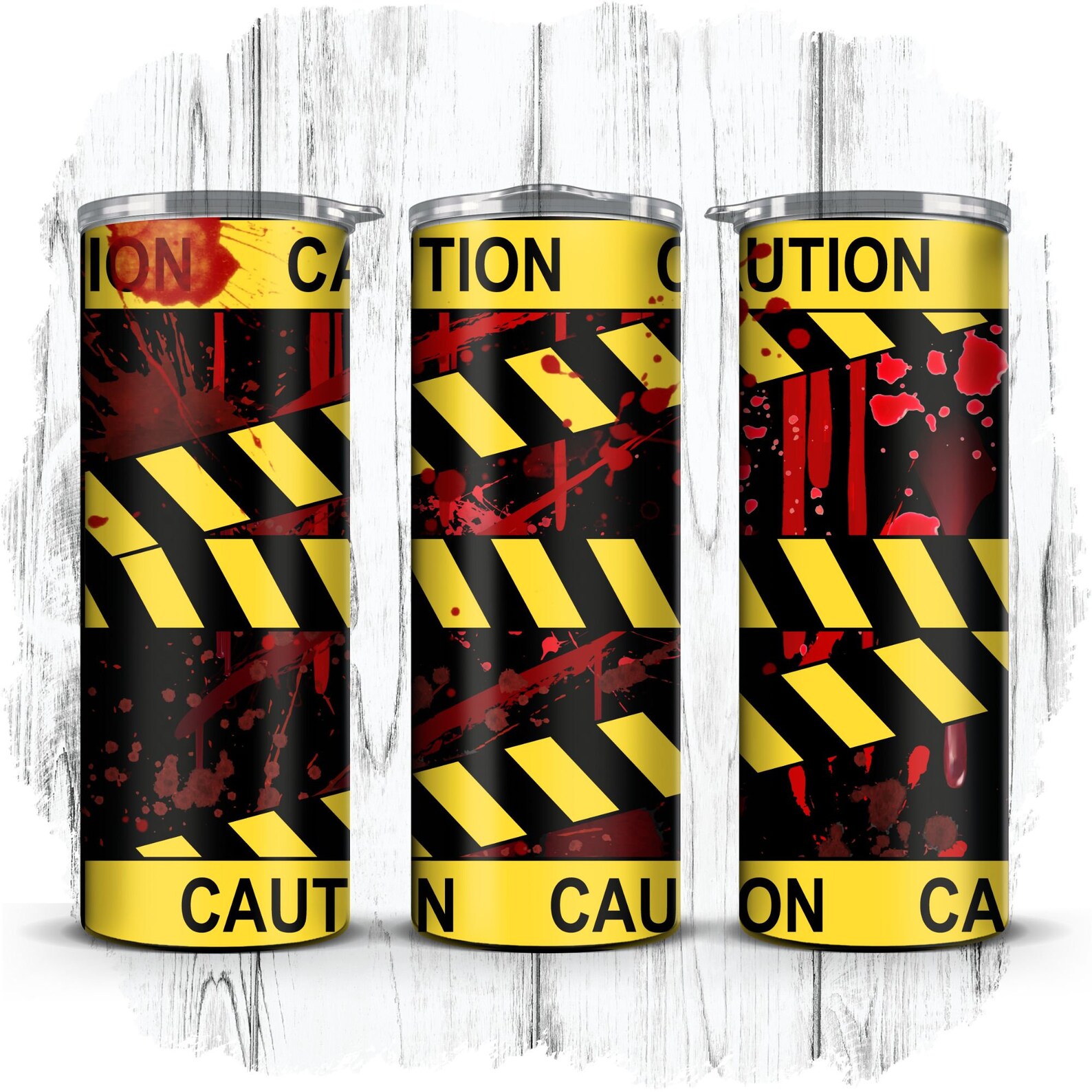 5 Wraps: Halloween, Scary, Crime Scene, Caution Tape Tumbler ...