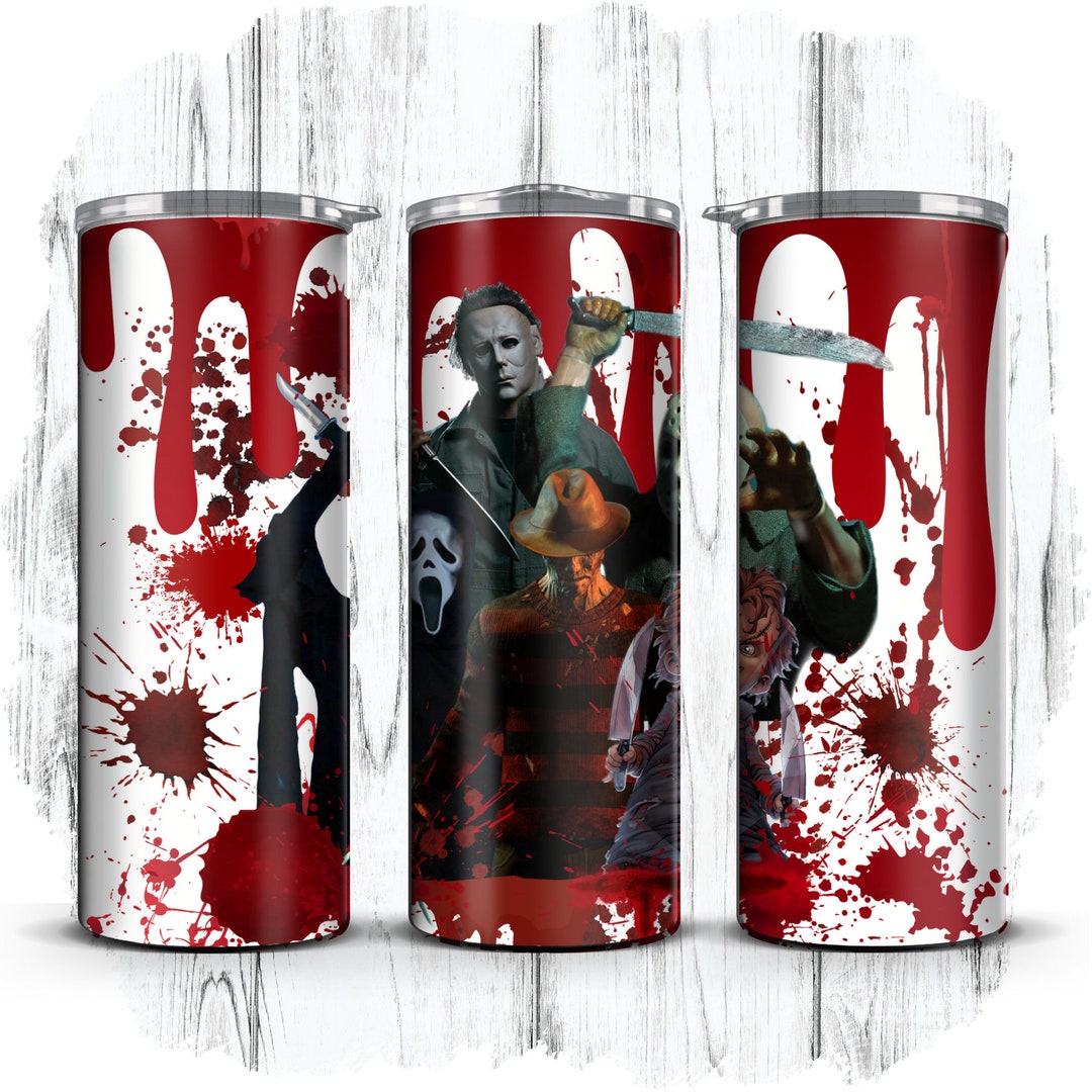 6 Wraps: Horror, Halloween, Scary, Movie Inspired, Killers 20oz Skinny ...