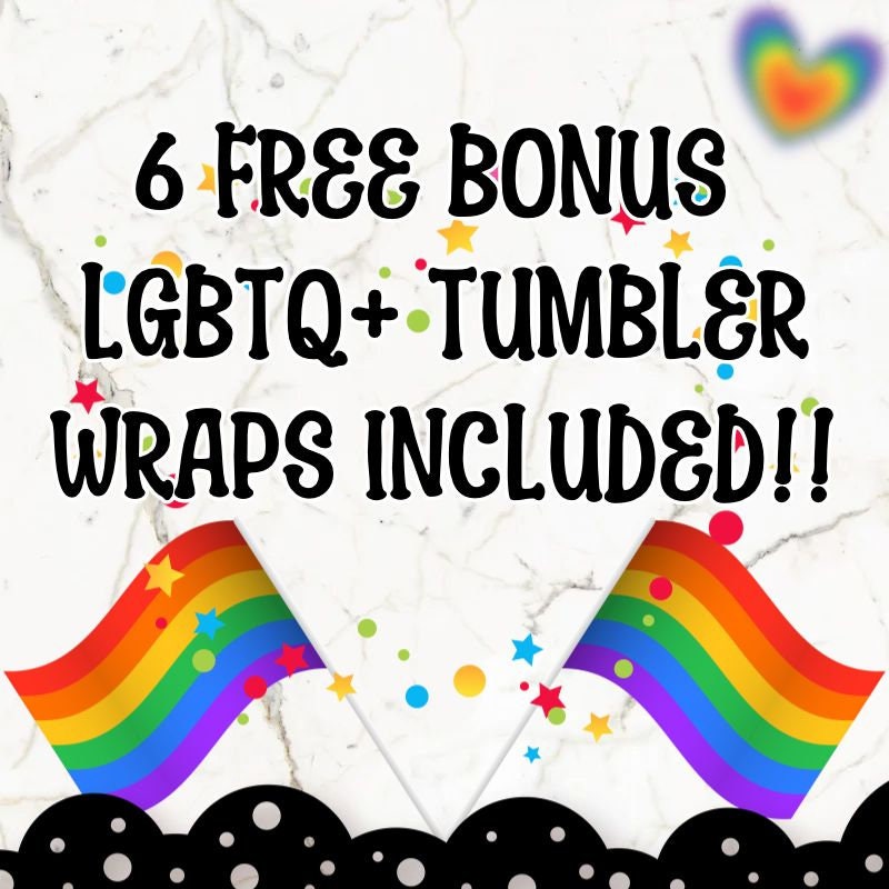 5 Wraps: Love is Love, Pride Rainbow LGBT Lesbian Gay Tumbler ...