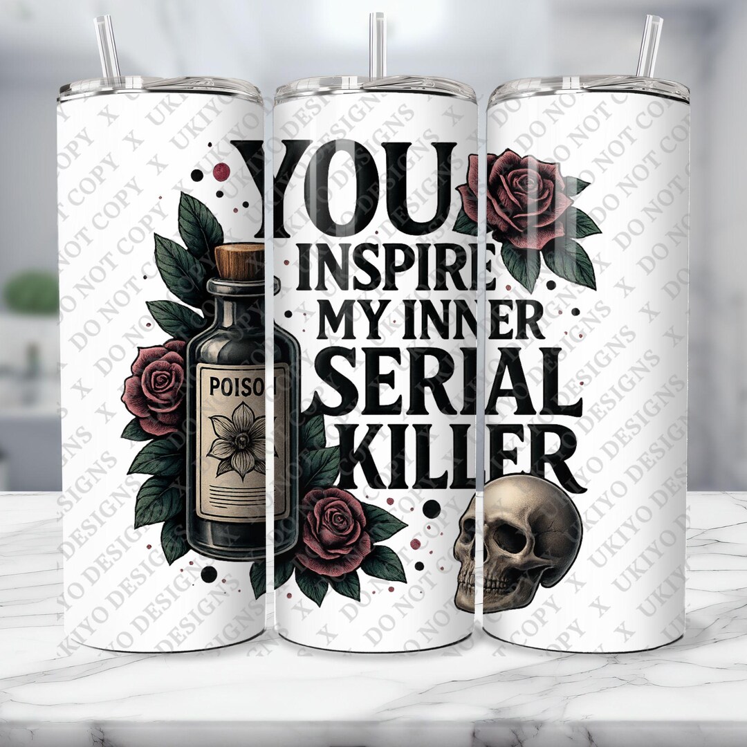 Serial Killer Tumbler Wrap, Dark Humor Design (PNG ONLY) - Etsy