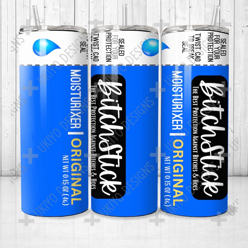 B!tch Stick Tumbler Wrap, Funny Sarcasm 20oz Skinny Design (digital ...