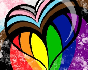 LGBTQIA Pride Satin and Archival Matte Poster for Gay, Lesbian, Bi ...