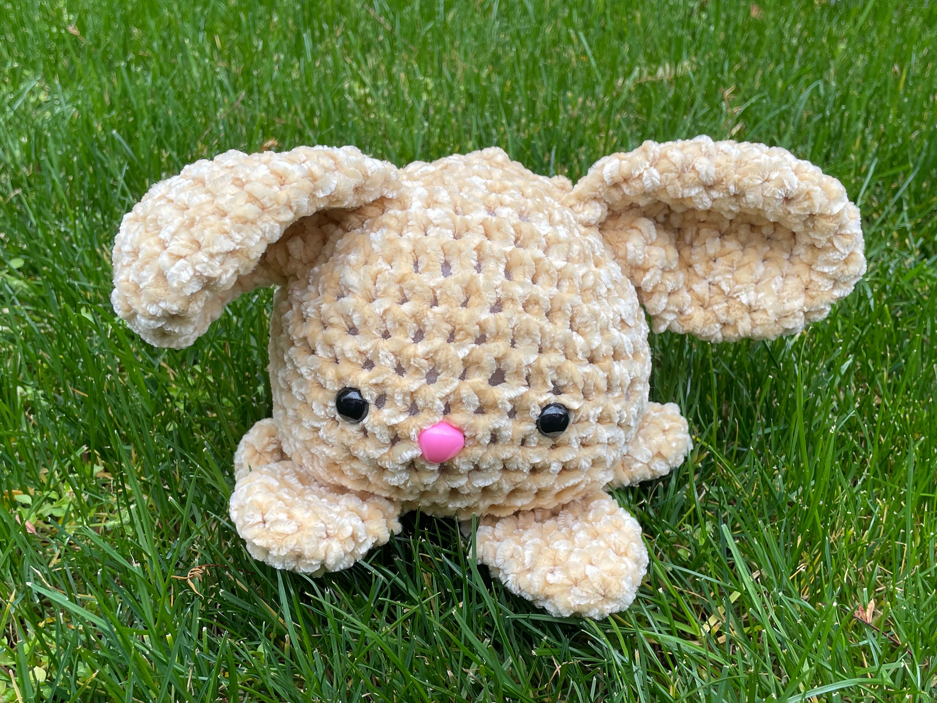 Handmade Crochet Cube Bunny Plushie Soft Velvet Amigurumi - Etsy