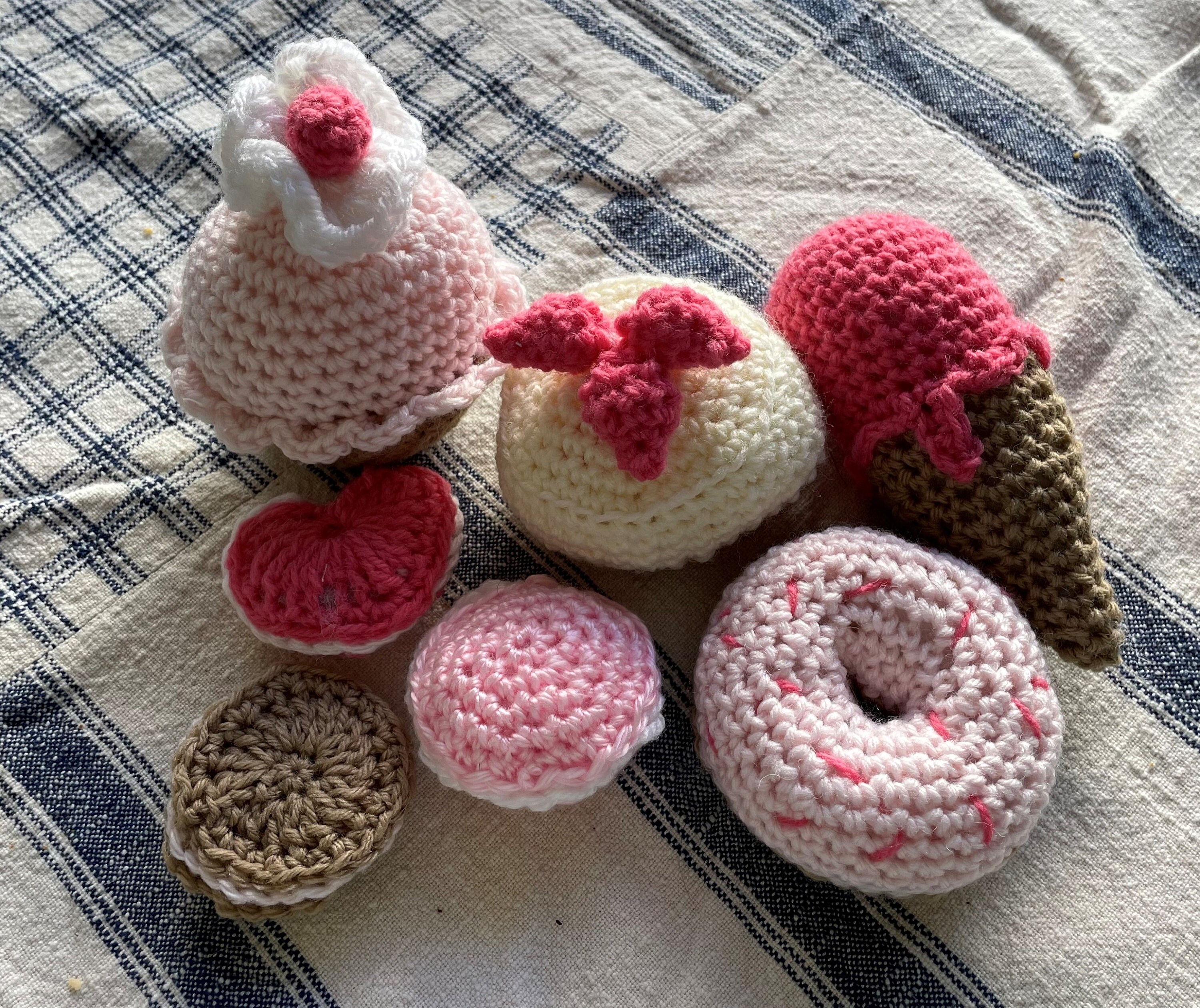 Handmade Crochet Pink Desserts Amigurumi Strawberry Sweets - Etsy