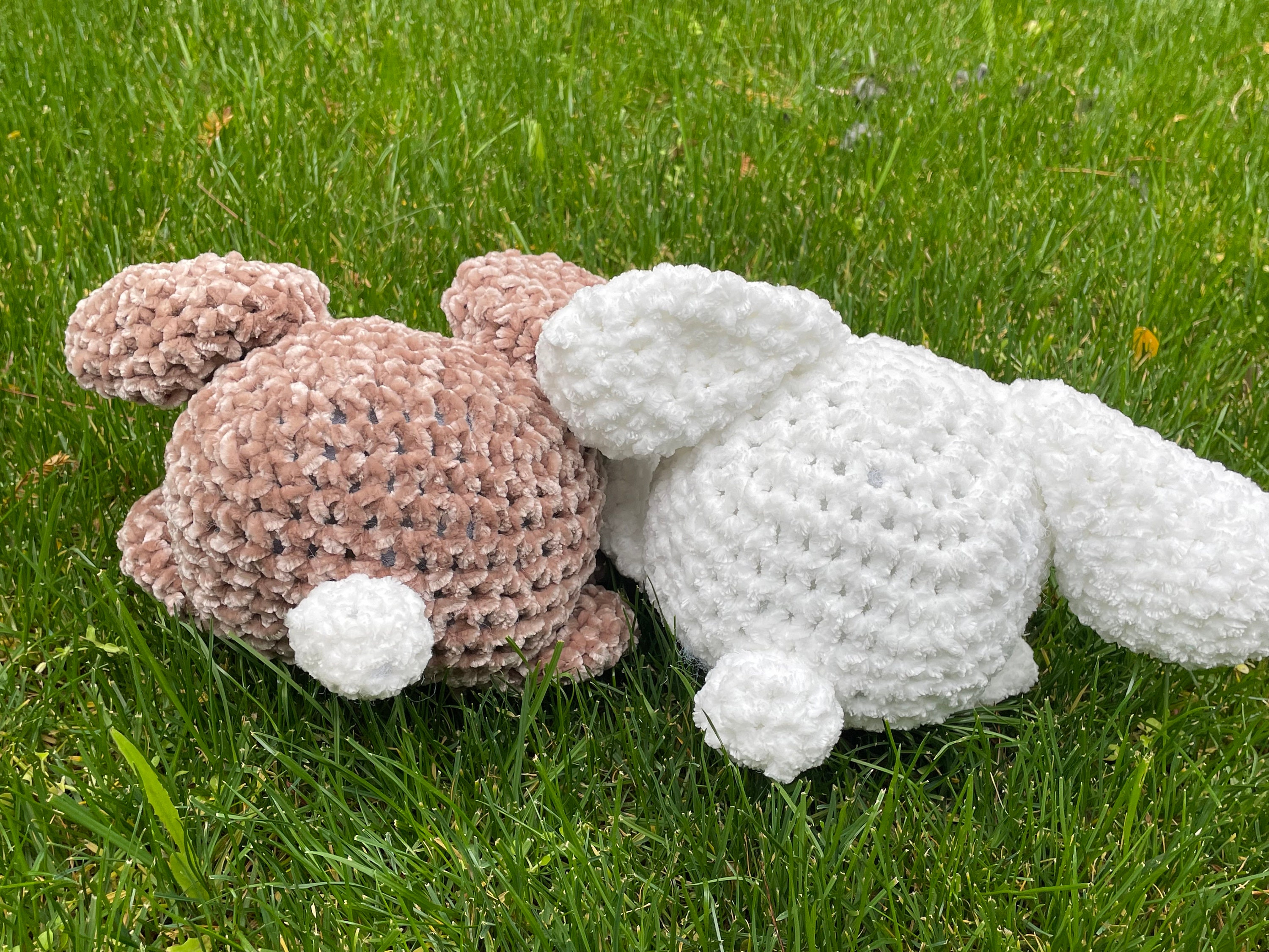 Handmade Crochet Cube Bunny Plushie Soft Velvet Amigurumi - Etsy