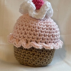 Handmade Crochet Pink Desserts, Amigurumi Strawberry Sweets for Tea ...