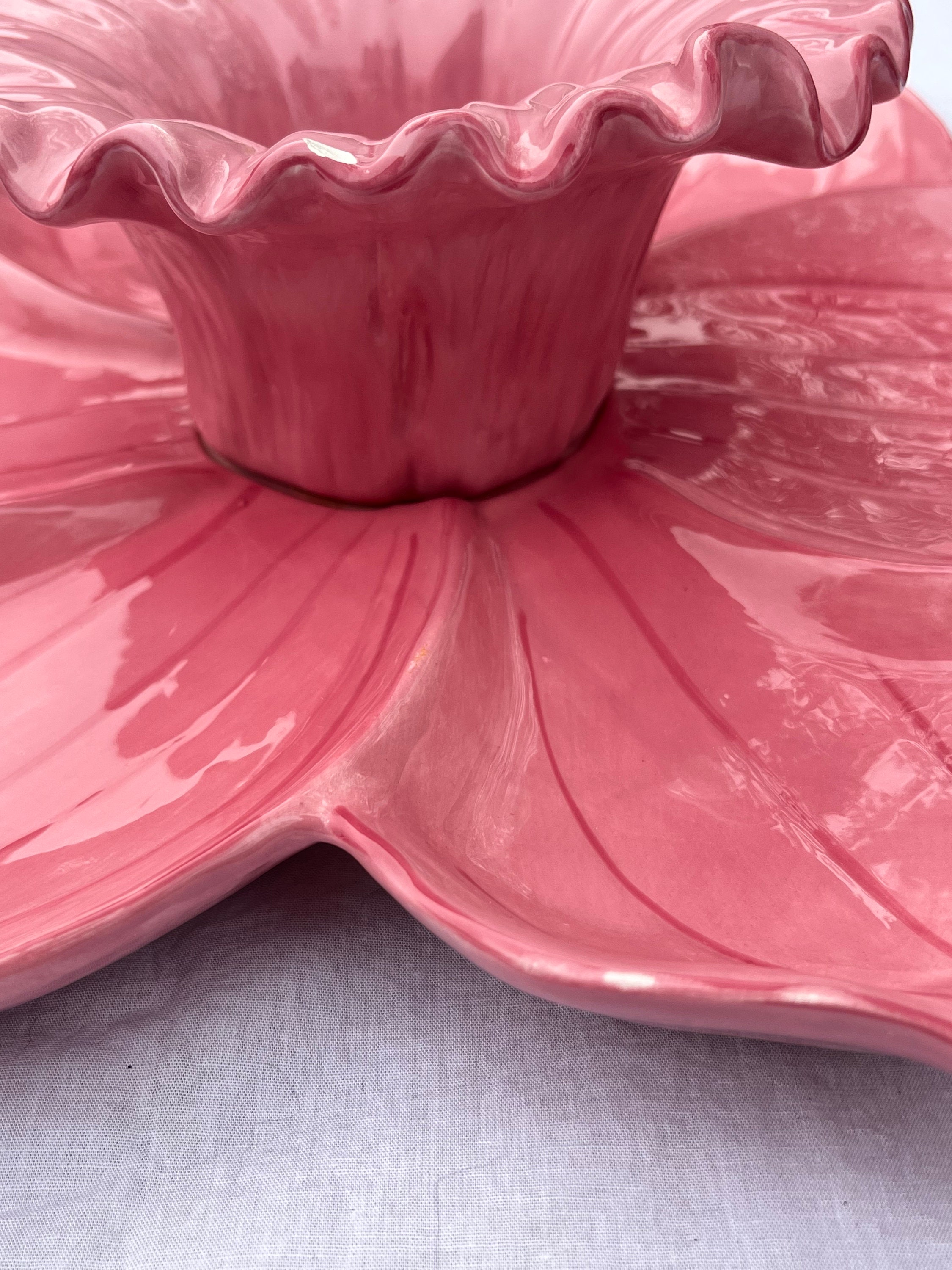 Giant Pink Flower Plate - Etsy
