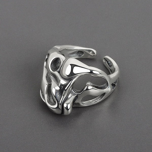 Modern Silver Ring - Etsy