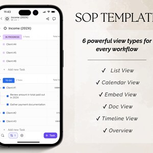 Clickup Bookkeeping Planner for Small Business Digital Bookkeeper ...