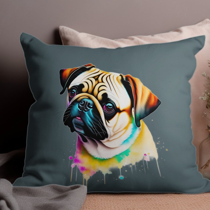 Pug Pillow - Etsy