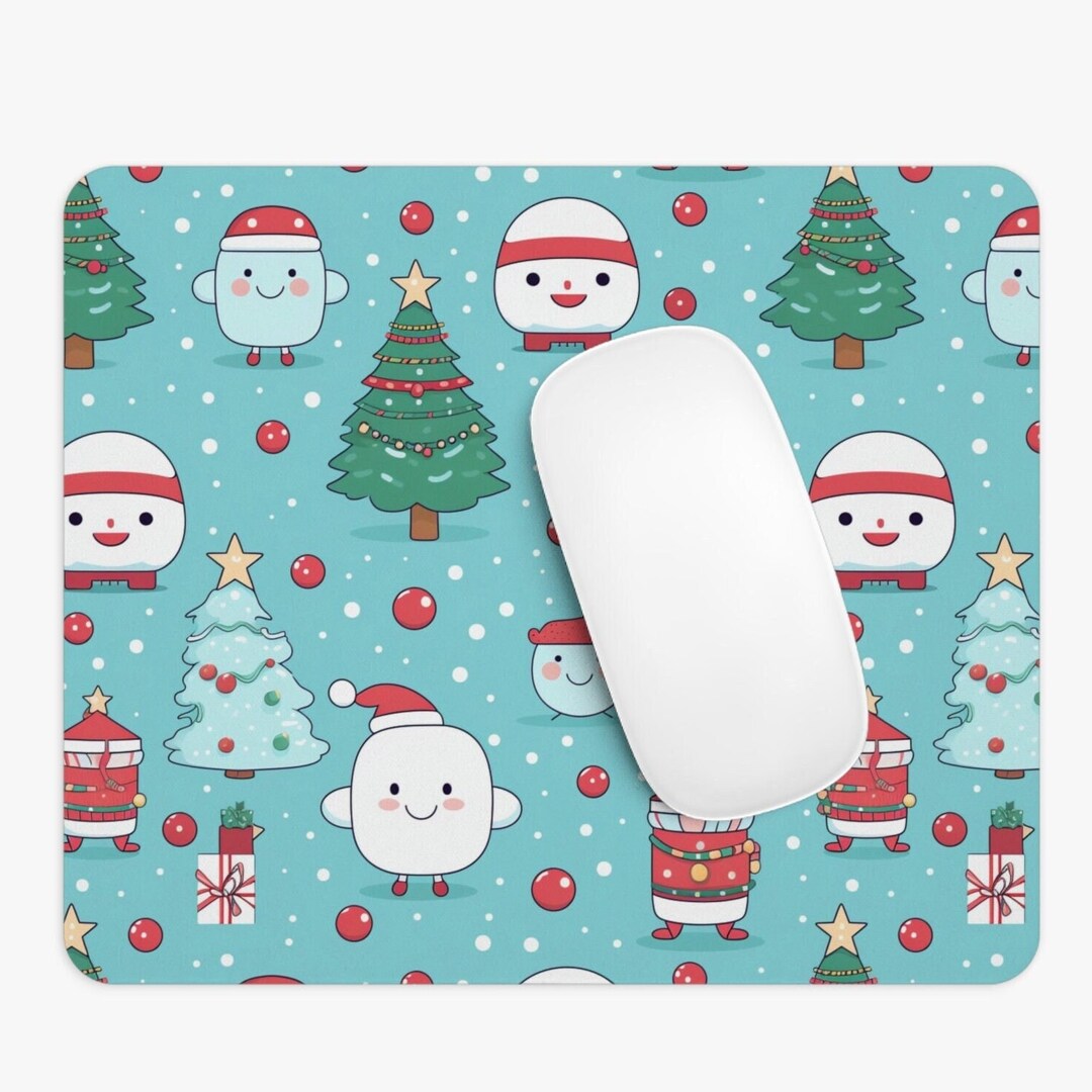 Kawaii Happy Holidays Mouse Pad Desk Accessories Gift for Her Cute ...