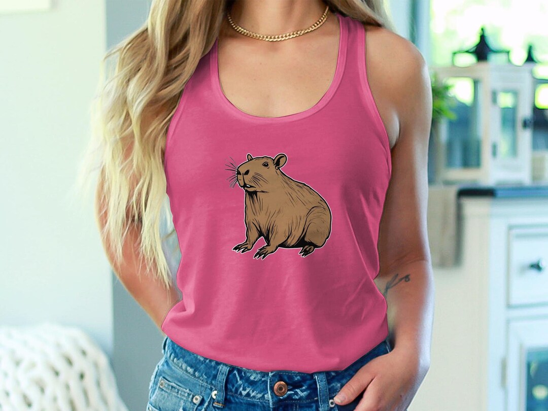 Cute Capybara Top, Capybara Tank Top, Capybara Shirt, Rodent Lover ...