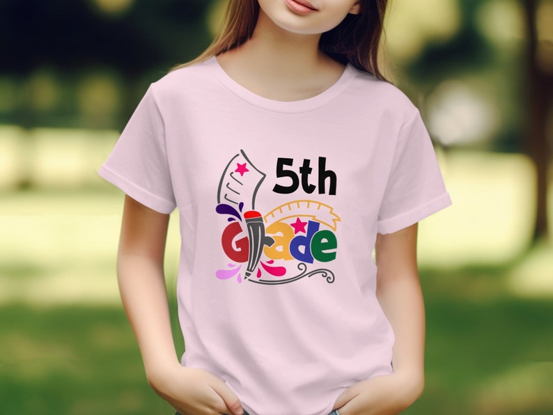 Camiseta de quinto grado, camiseta de primer día de escuela de quinto ...