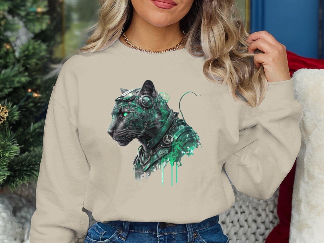 Cyberpunk Panther Hoodie Streetwear Unisex Techwear Sweatshirt ...