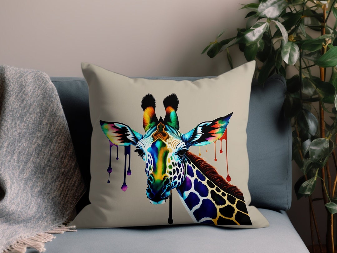 Giraffe Pillow Cover, Giraffe Home Decoration Throw Pillowcase, Giraffe ...