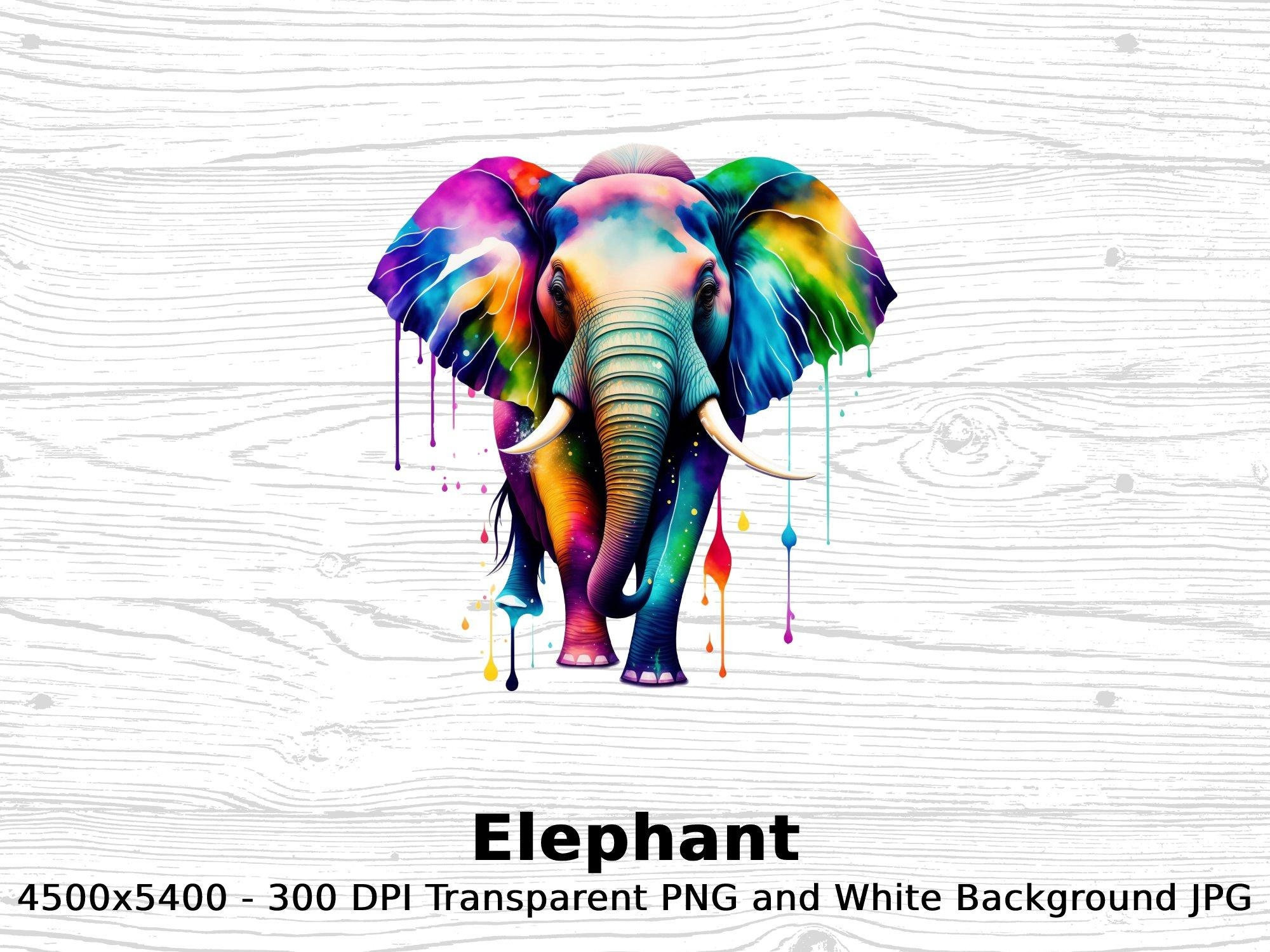 Elephant Digital Download High Quality PNG JPG Animal Lover ...