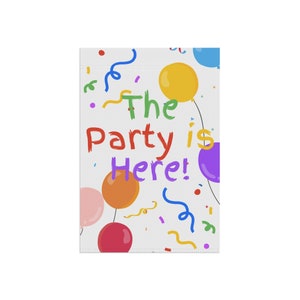 The Party is Here Banner Porch Garden Flag, Yard Decor Boho Modern ...