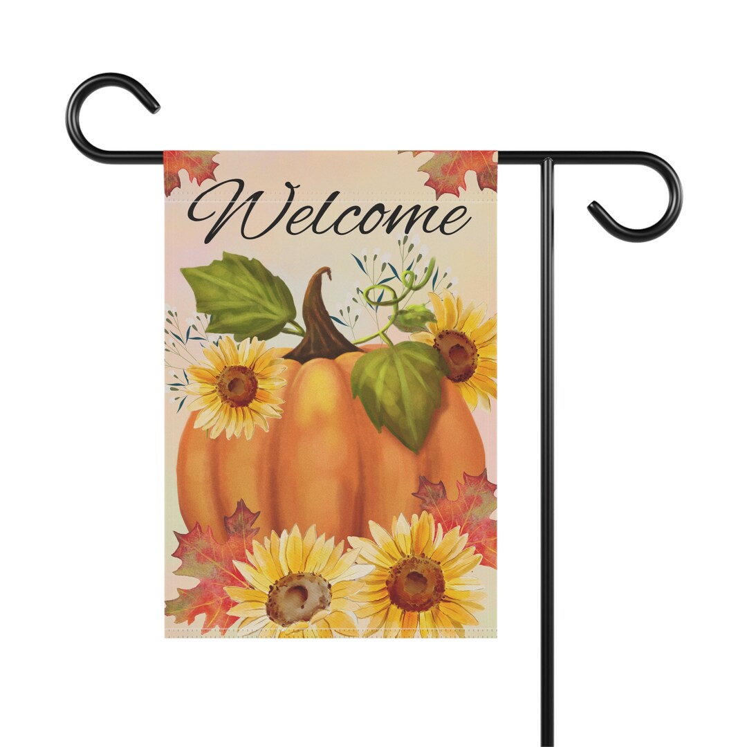 Welcome Fall Banner Porch Garden Flag, Yard Decor Boho Modern Decor ...