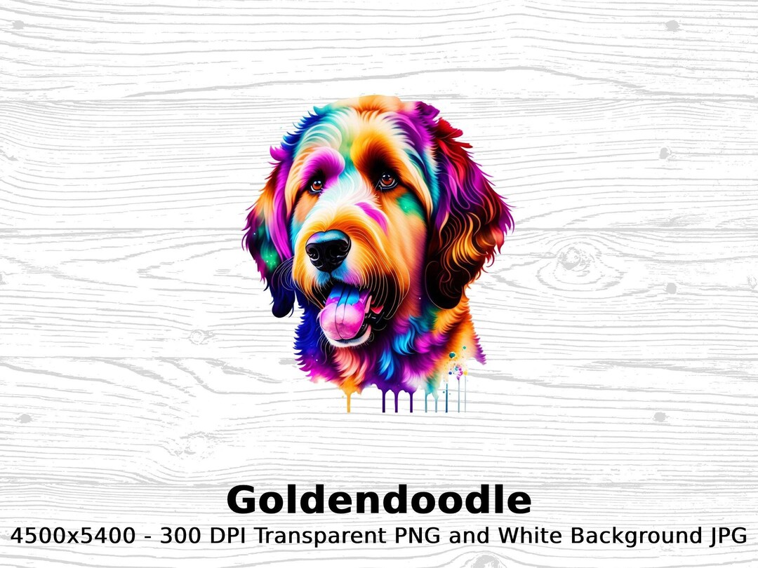 Goldendoodle Dog PNG JPG Digital Download High Quality Files ...