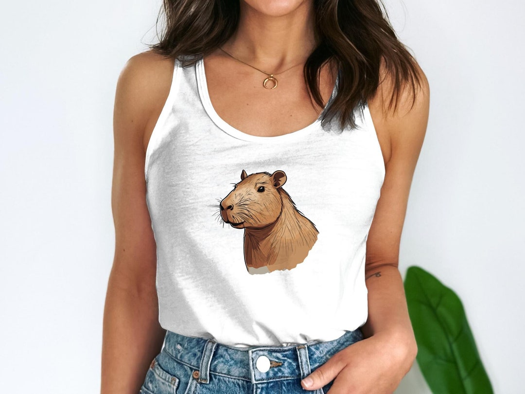 Capybara Tank Top, Capybara Shirt, Rodent Lover, Cute Animal Clothes ...