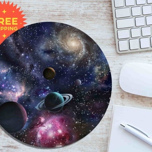 Mouse Pad Solar System Aesthetic Room Decor Non-slip Mousepad Cute ...