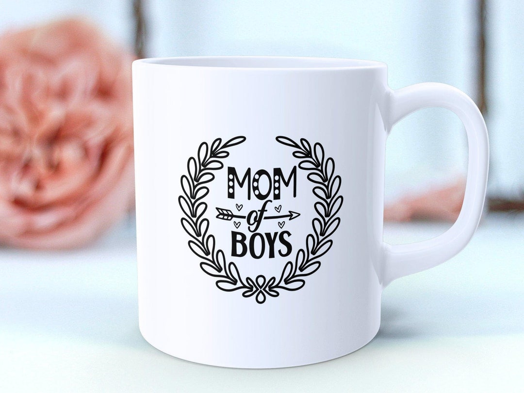 Mom of Boys Ceramic Mug Mother's Day, Perfect Birthday or Thank You ...