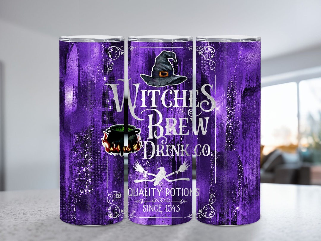 Witch Brew Drink 20oz Skinny Tumbler W Straw Cup Trendy Gift Unique for ...