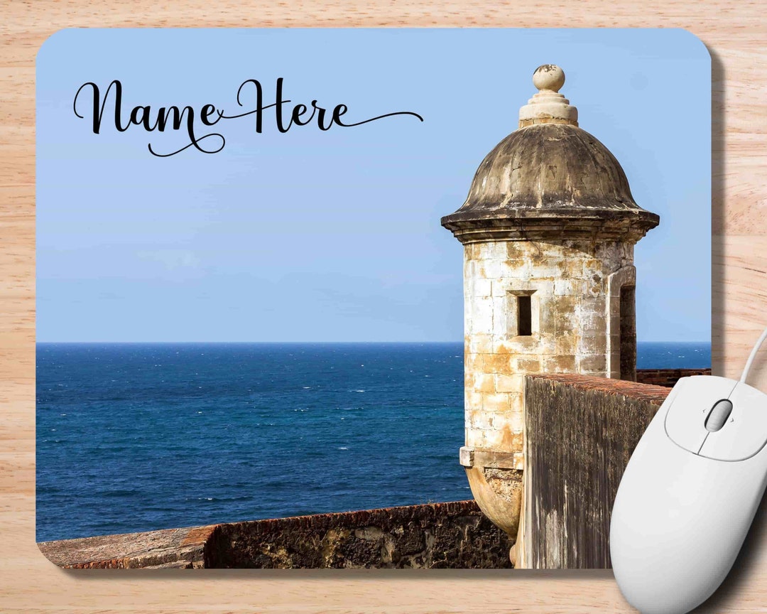 Puerto Rico Art Gift Personalized Mouse Pad Desk Accessories, Gift for ...