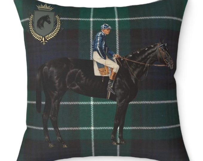 Equestrian Pillow, Rectangle With Custom Color Felt Snaffle Bit, Gift ...