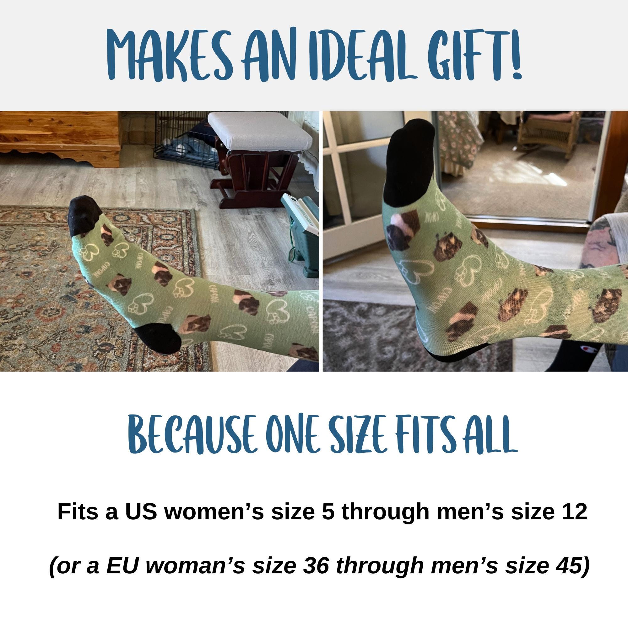 Custom Dog Face Socks, Personalized Dog Photo Crew Socks, Unique Gift ...