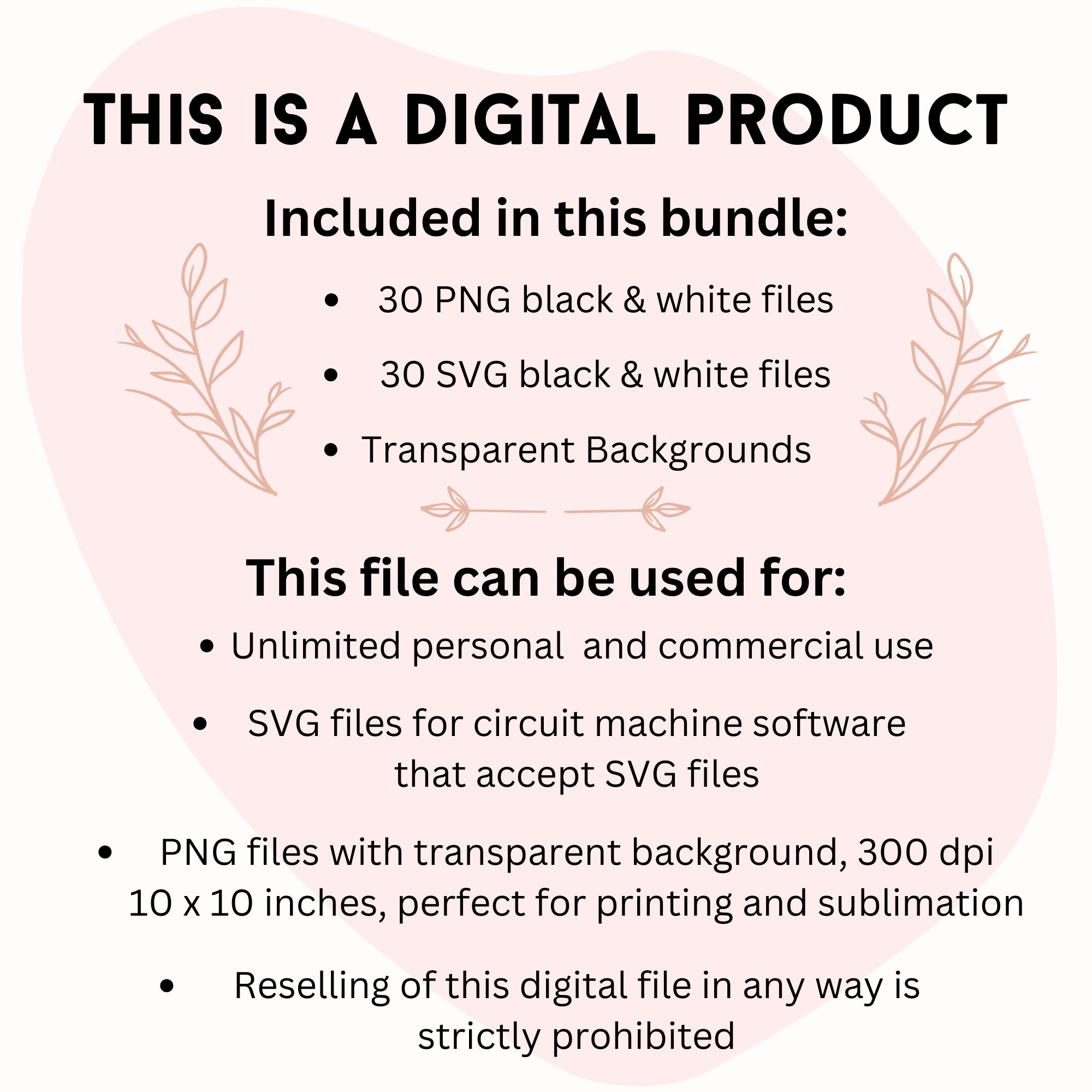 30 Wildflower PNG and SVG Bundle | Floral and Botanical Line Art ...