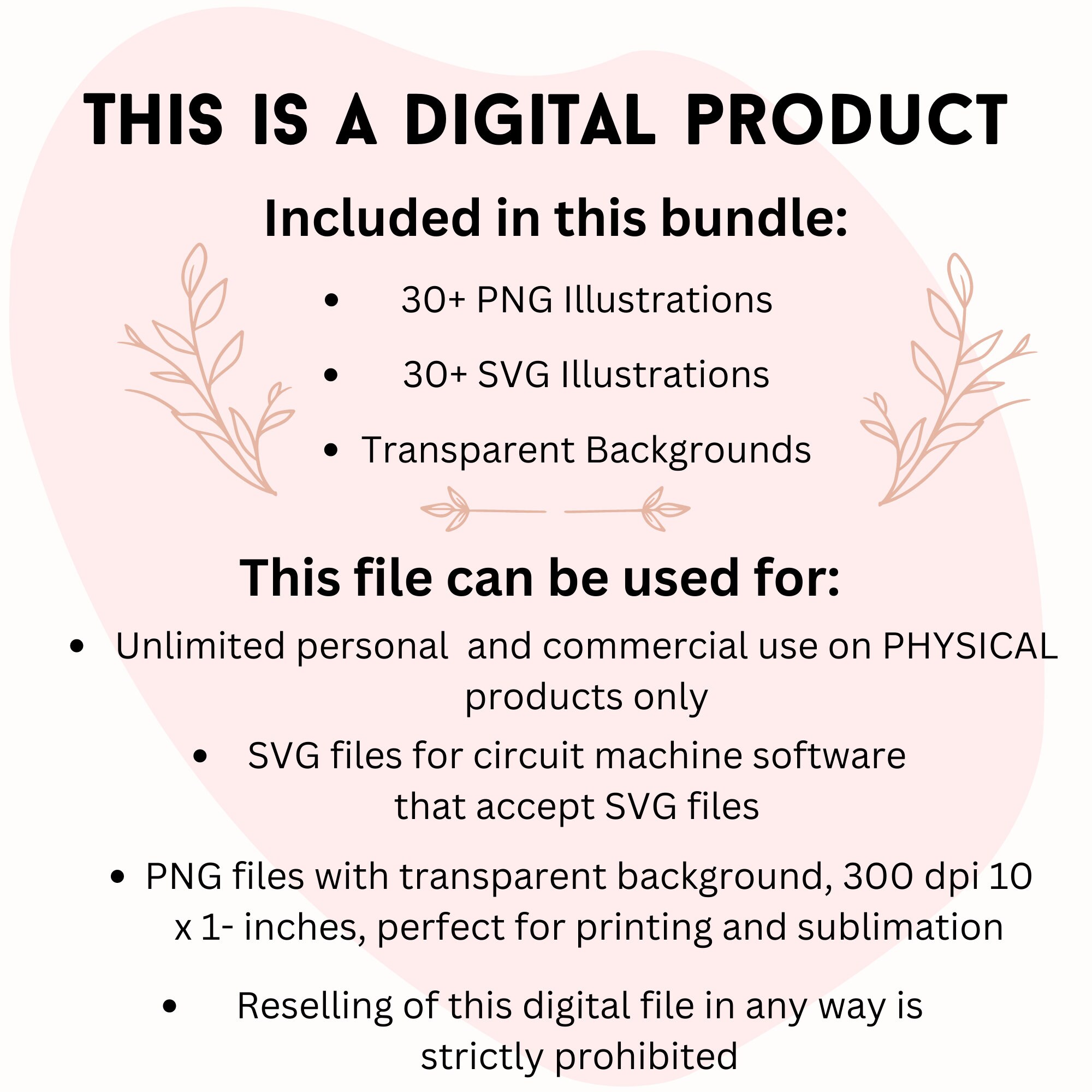 30 Leaves & Sprigs PNG and SVG Bundle | Floral and Botanical Line Art ...